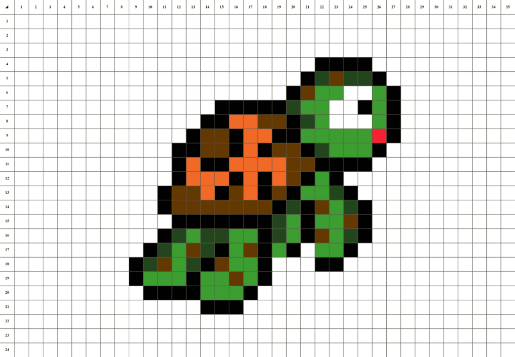 Tortue Nemo - Pixel Art