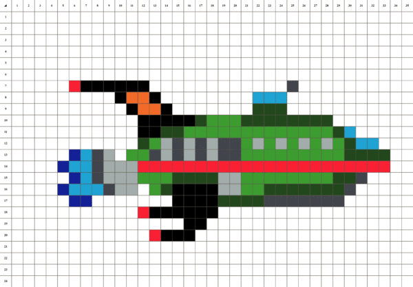 Vaisseau spatial Futurama - Pixel Art