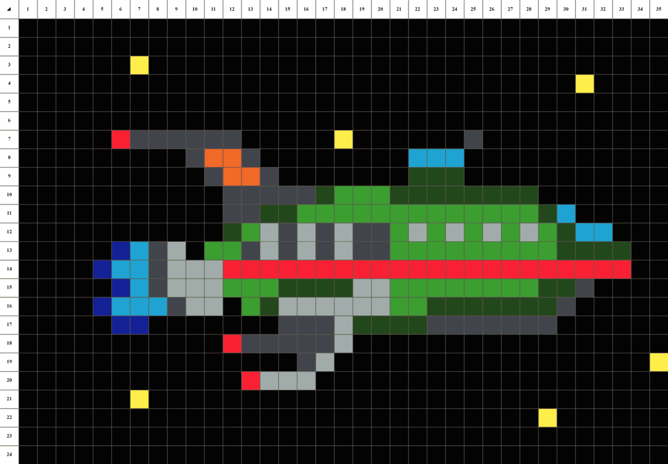 Vaisseau spatial Futurama - Pixel Art