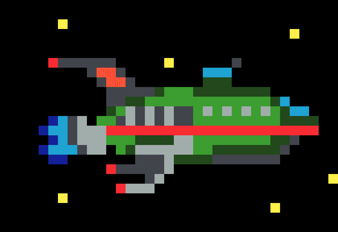 Vaisseau spatial Futurama - Pixel Art