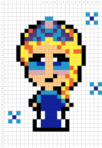Elsa • Reine des Neiges • Pixel Art